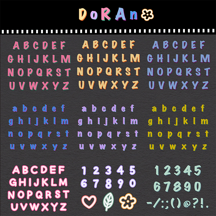 Alphabet, number sticker | Webudding