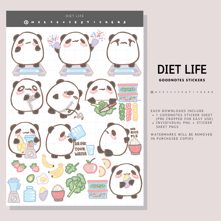 Diet Life Stickers | Webudding