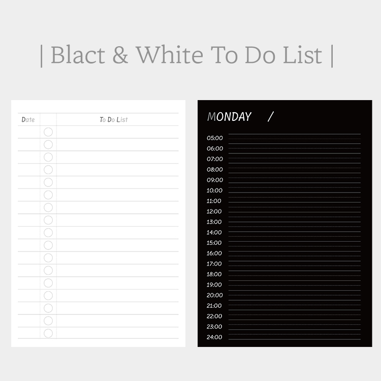 시간별, 항목별 to do list (2 types) | 위버딩