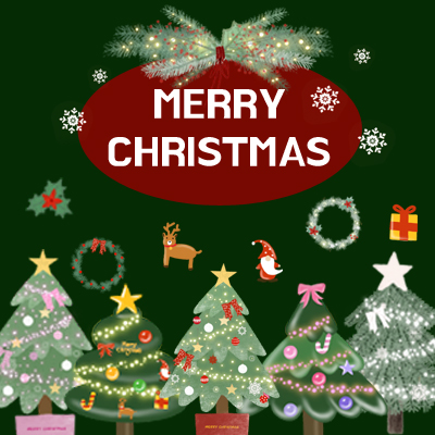 Christmas Project : Trees Stickers | Webudding