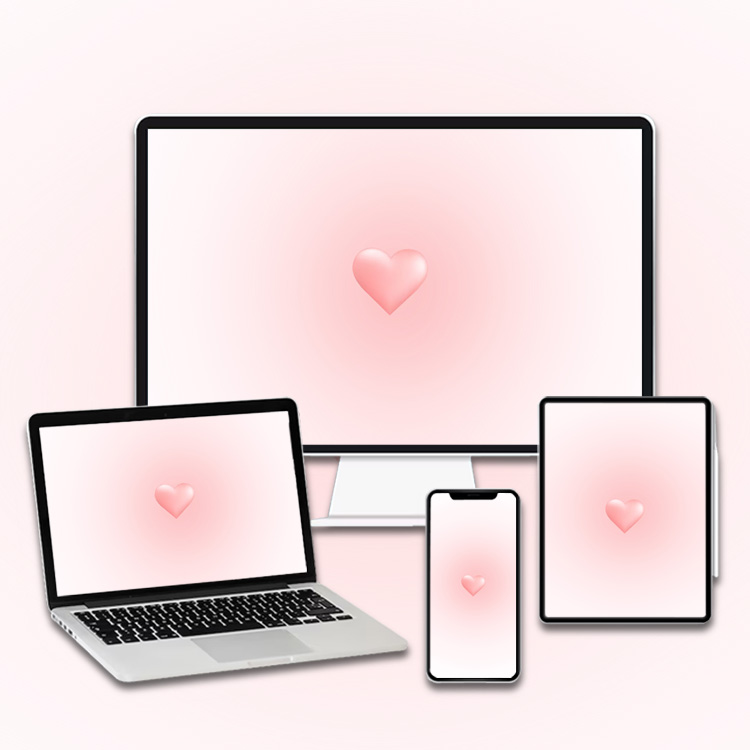 미니하트그라데이션 배경화면 | 위버딩