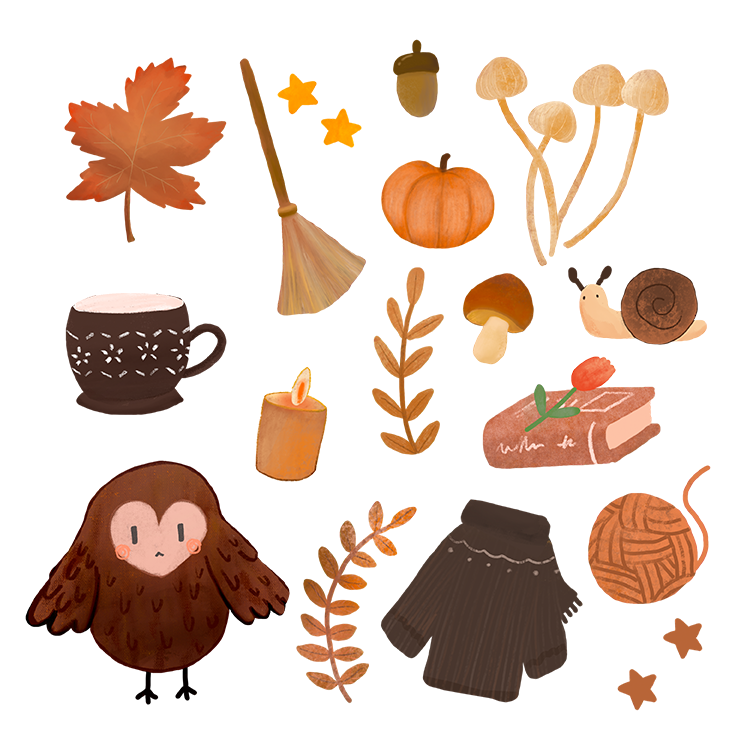LUYA : CON AUTUMN STICKER PACK | Webudding