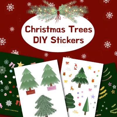 Christmas Project : Trees DIY Stickers | Webudding