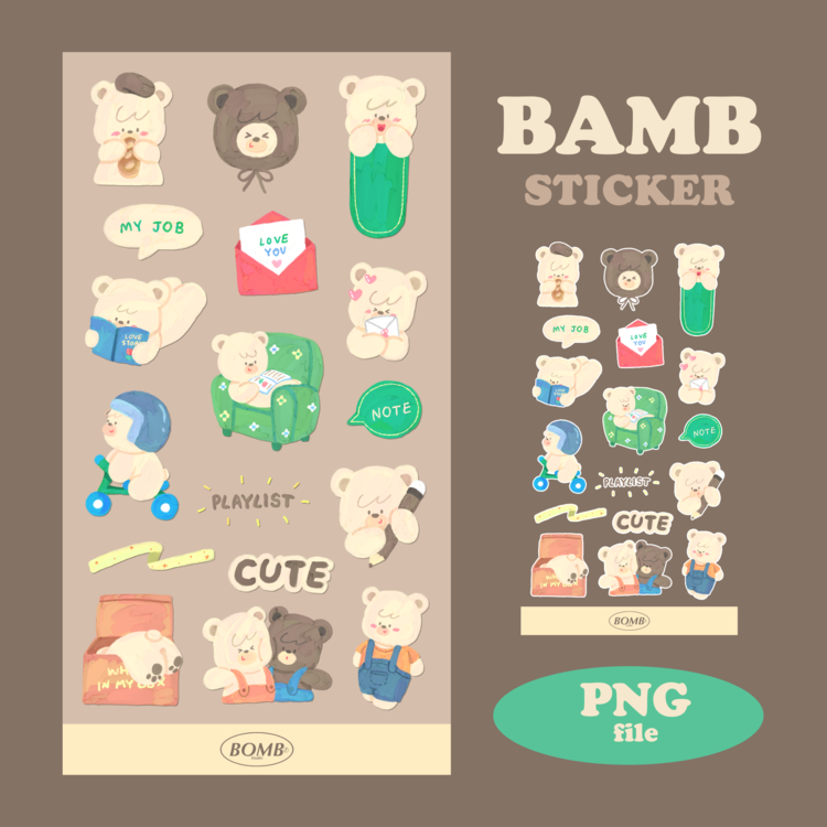 Sticker Bamb bear | Webudding