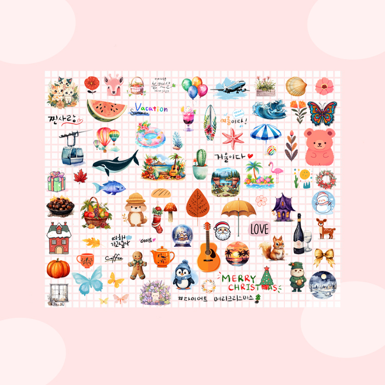 Spring, Summer, Fall, Winter, Four Seasons Stickers | Webudding