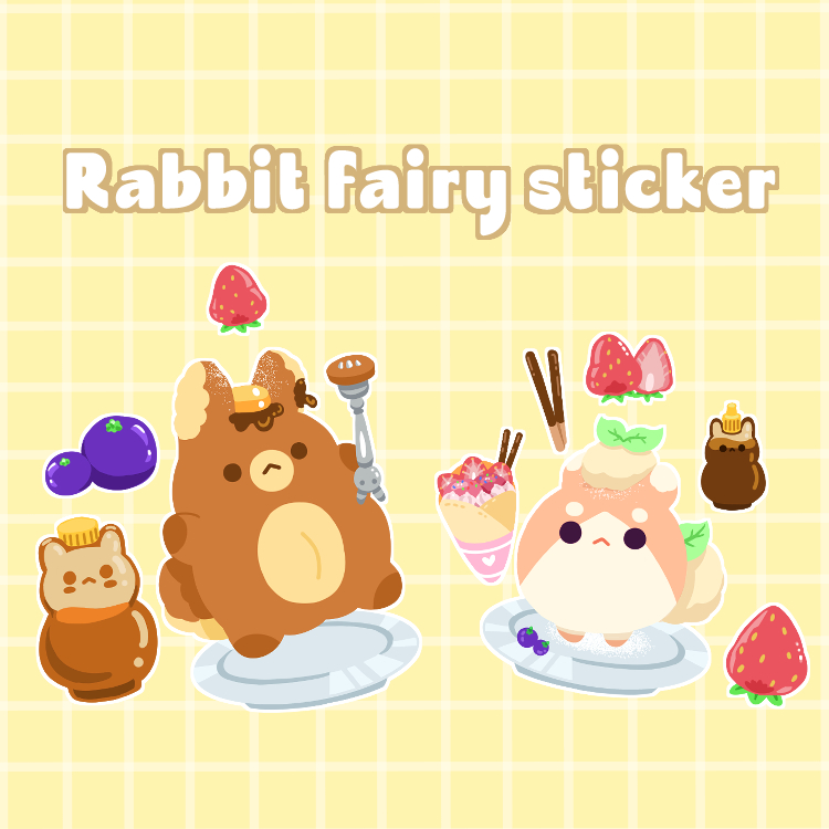 dessert rabbit fairy sticker! | Webudding
