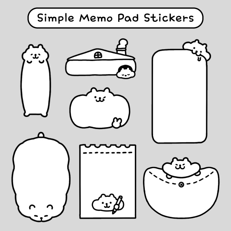 Hamster Memopad Stickers | Webudding