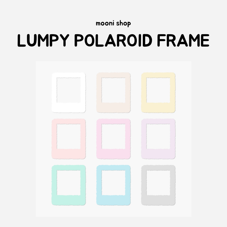 LUMPY POLAROID FRAME STICKER | Webudding