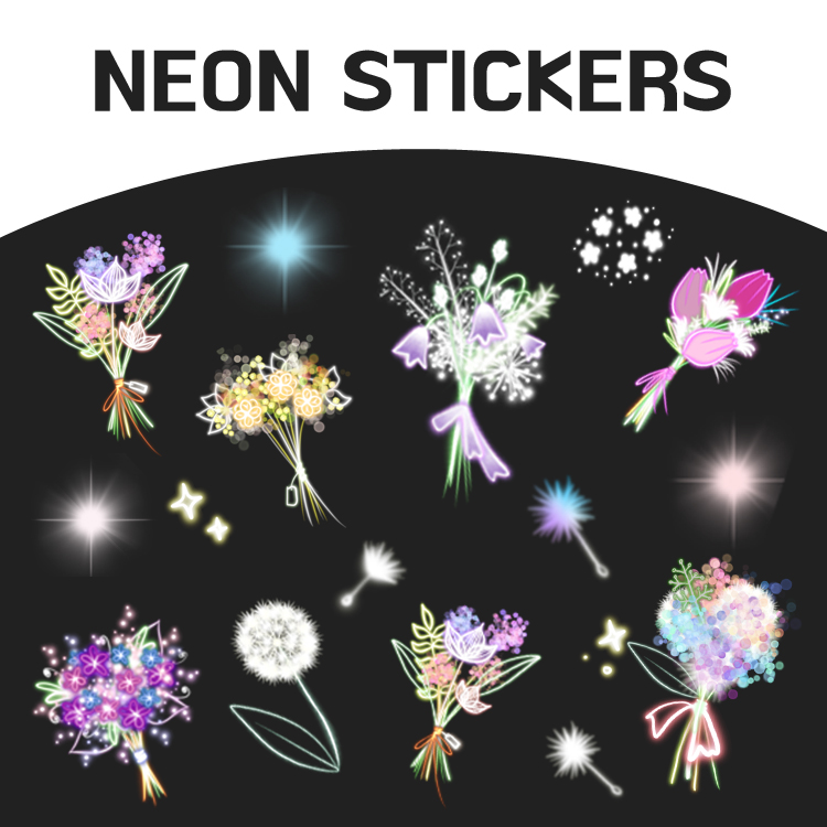 Unusual Project : Neon Stickers ver3 | Webudding