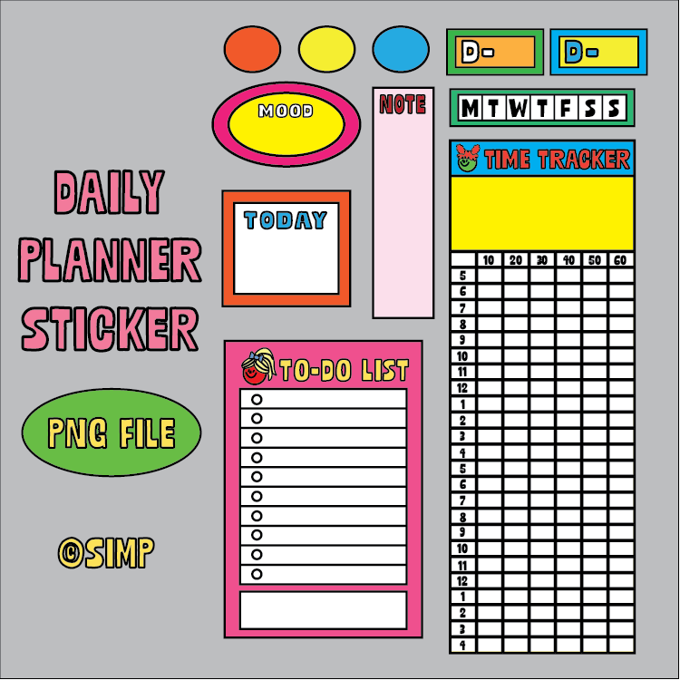 AANG AANG DAILY PLANNER STICKER | Webudding