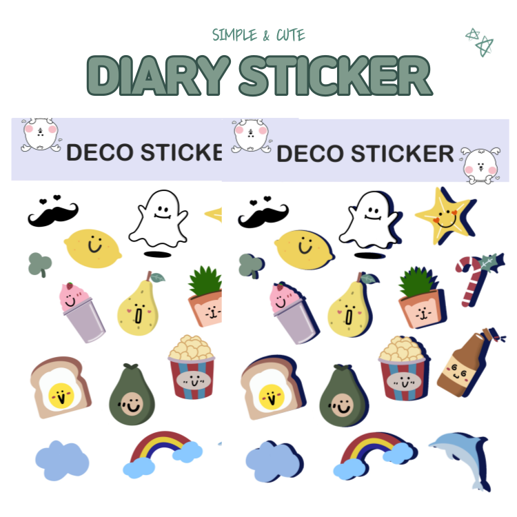 SIMPLE & CUTE DECO STICKER | Webudding