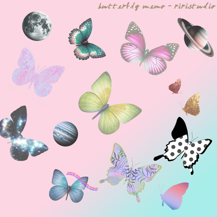 Butterfly stickers full of kitsch emotions | Webudding