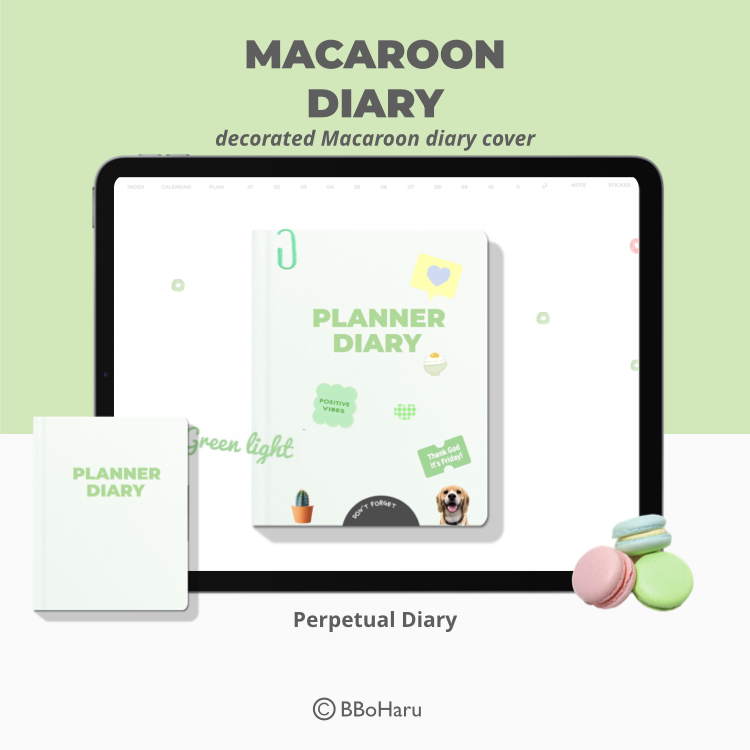 Macaroon All-in-one Diary_[Green] | Webudding