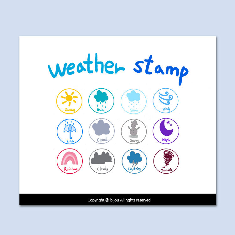 Digital Weather Stamp Sticker | Webudding