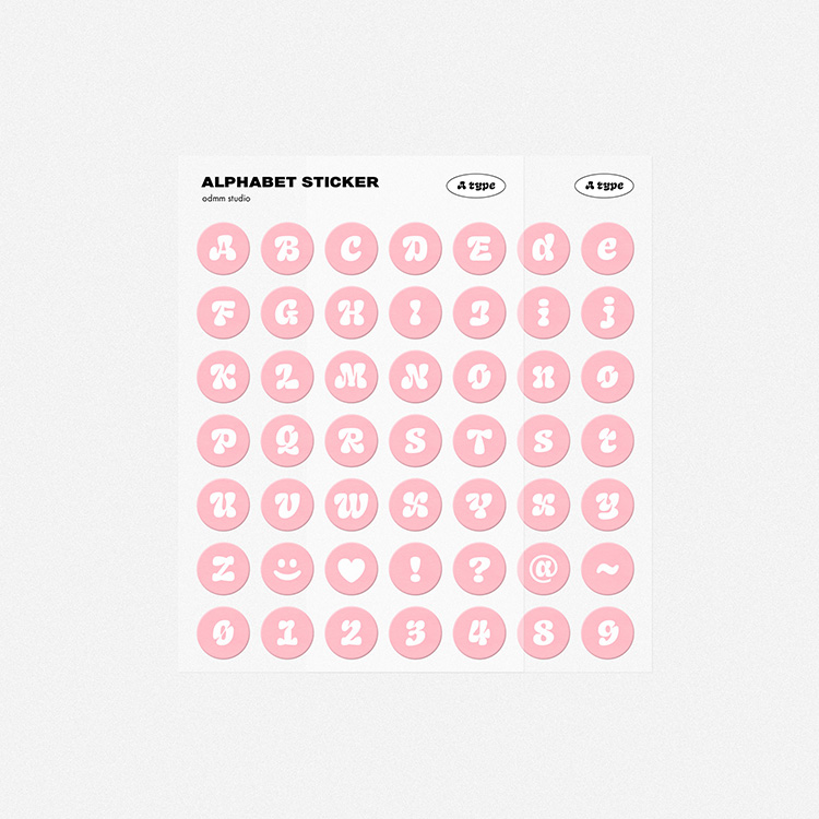 circle alphabet sticker (a type) | Webudding