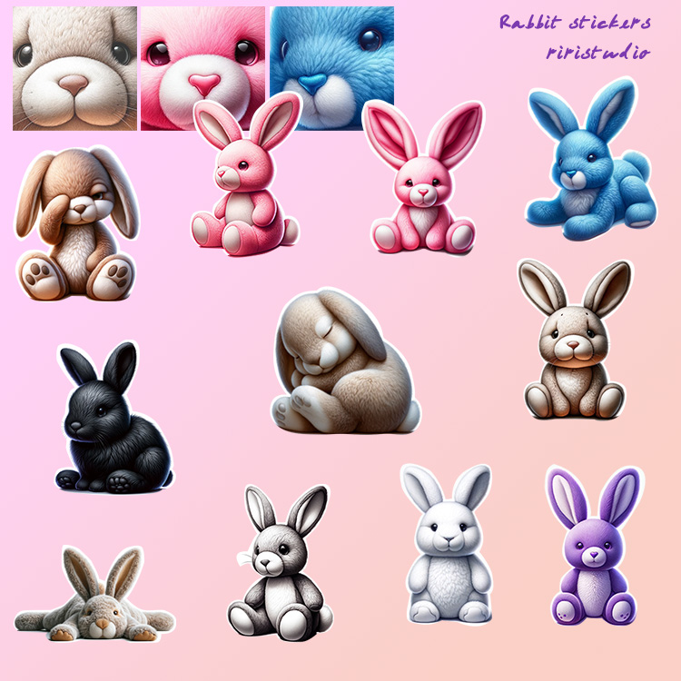 Rabbit stickers | Webudding