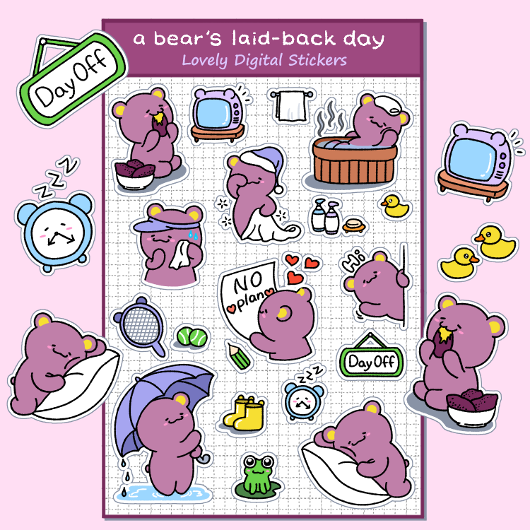 a bear's laid-back day | Webudding