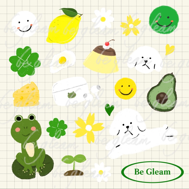 white, yellow, and green colors sticker | Webudding