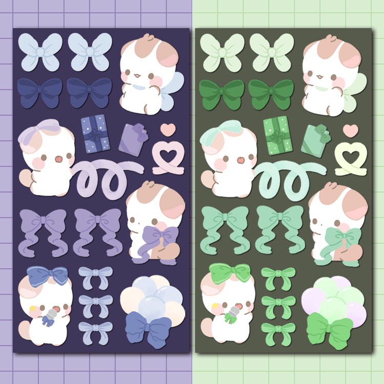 [PNG]Sugar Friends_2 types of ribbon babies | Webudding