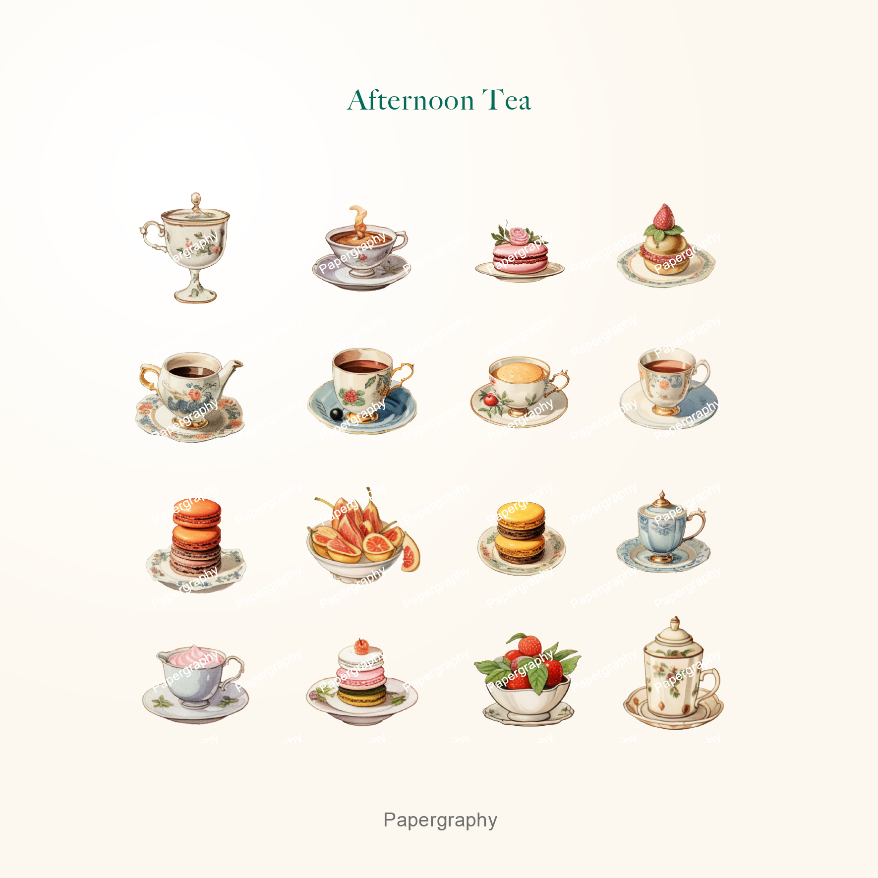 애프터눈 티, 커피 스티커 | 위버딩