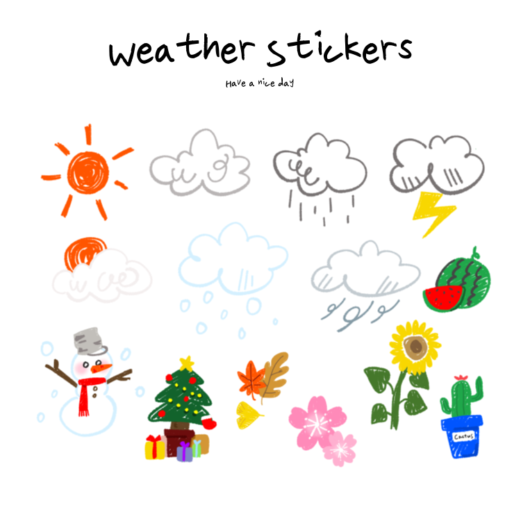 Weather stickers | Webudding