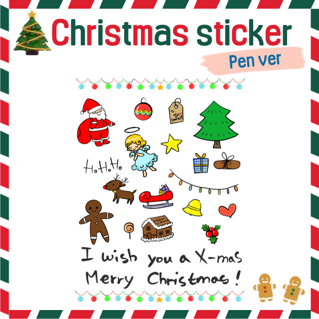 Christmas sticker - pen ver | Webudding