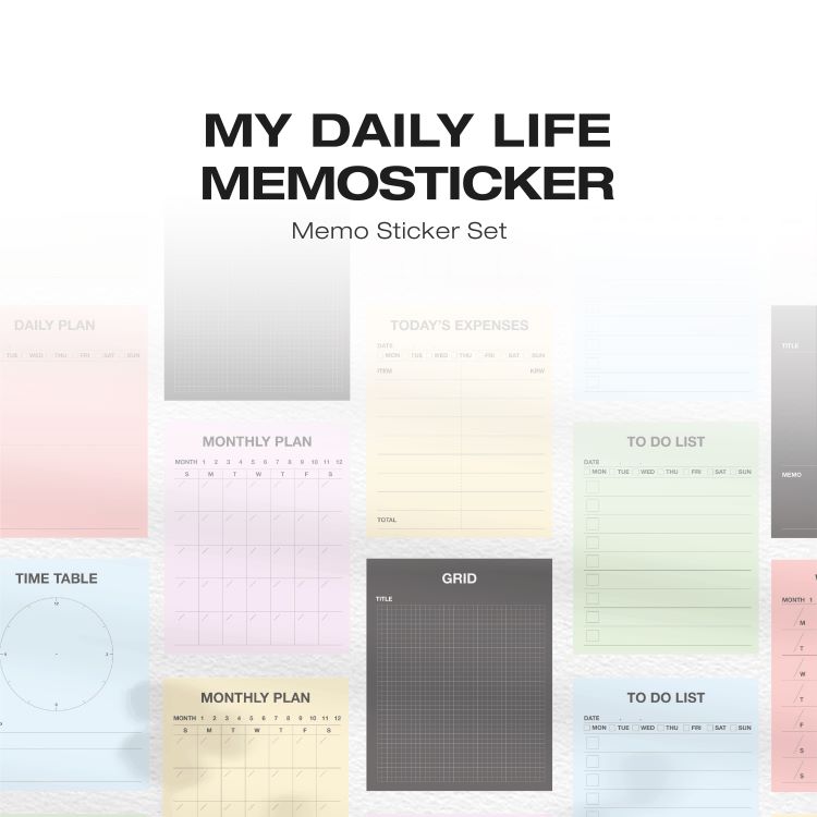 My Daily Life Memo Sticker Set | Webudding
