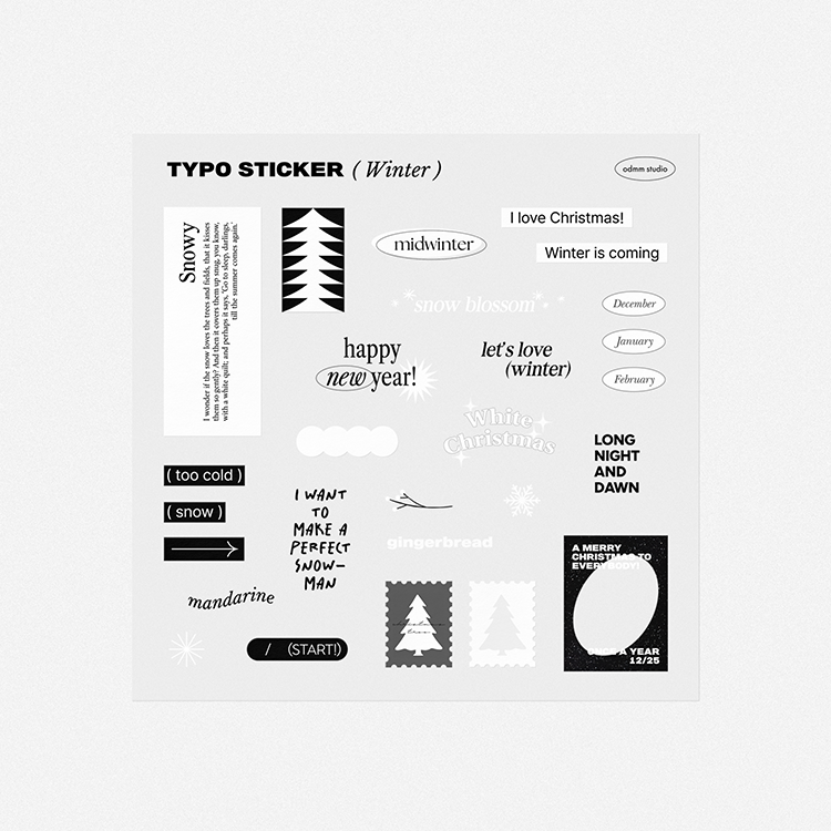 winter typo sticker | Webudding