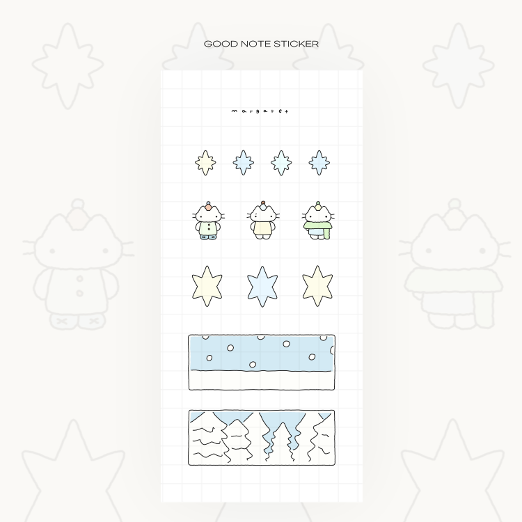 snow with cat sticker | Webudding