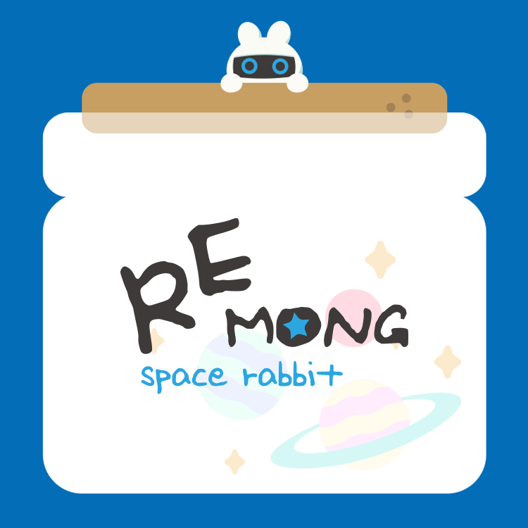[free]Space bunny Remong sticker | Webudding