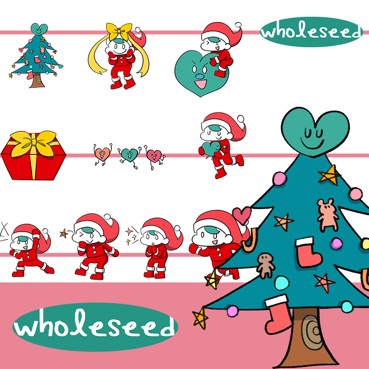 Christmas with Heart Fairy, Santa wholeseed | Webudding