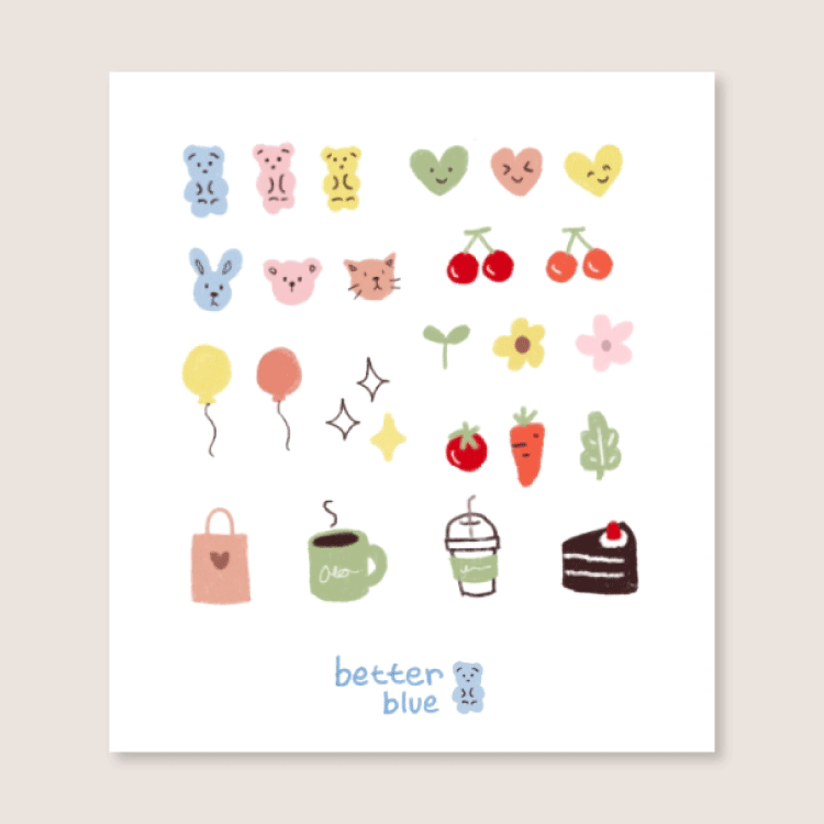 hand drawing goodnote stickers (5type) | Webudding