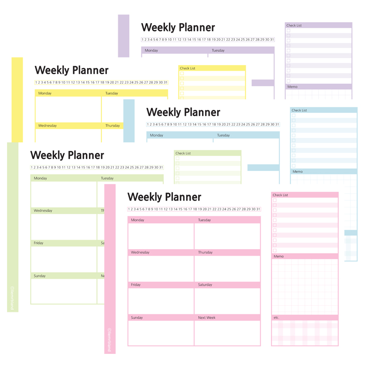 weekly planner | Webudding