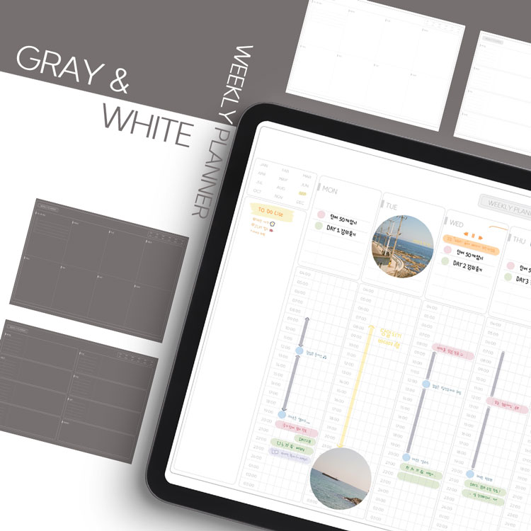 Gray&White weekly planner | Webudding