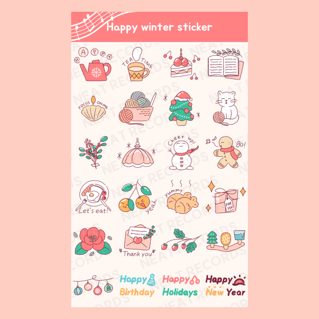 Happy winter sticker | Webudding