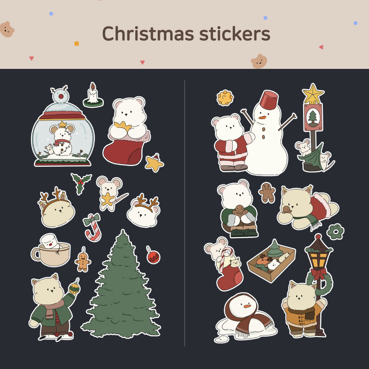 [Mongyuhwa] Christmas stickers | Webudding