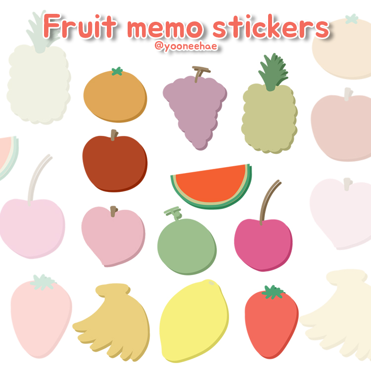 Fruit Memo Sticker | Webudding