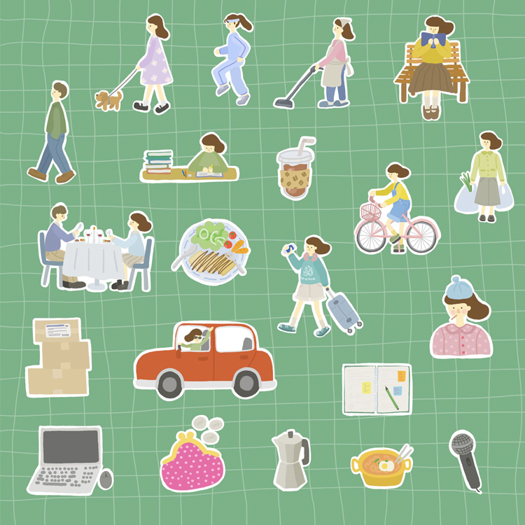 minimi daily stickers | Webudding