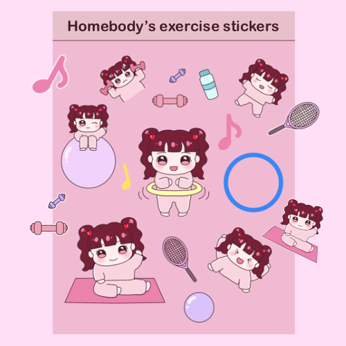 Homebody's exercise stickers | Webudding