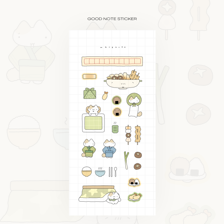 cat's cozy winter sticker | Webudding