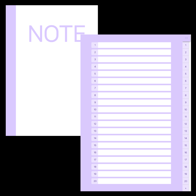 [A4] Simple Digital Note (Purple/Vertical) | Webudding