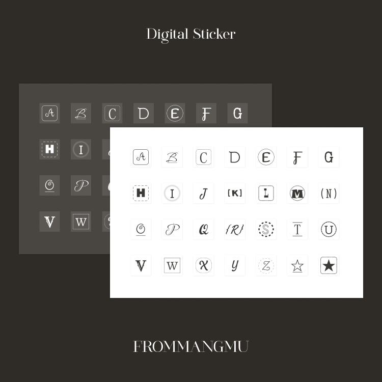 Transparent alphabet stickers | Webudding