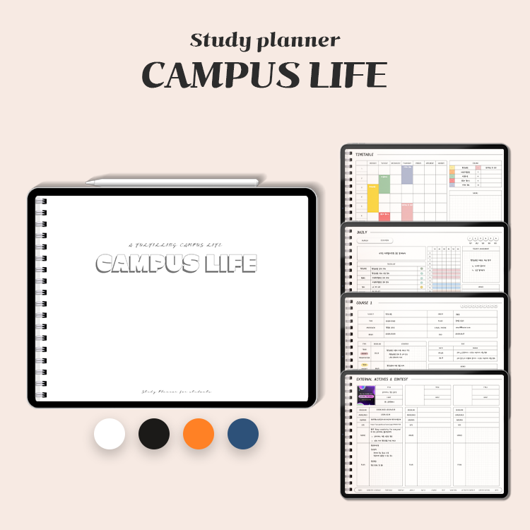CAMPUS LIFE STUDY PALNNER ver. white | Webudding