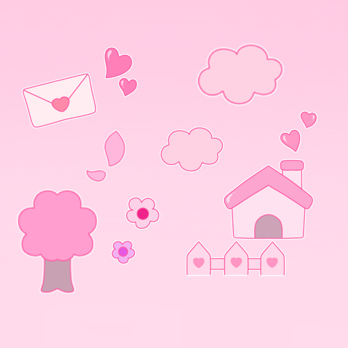 Lovely pink prop stickers | Webudding