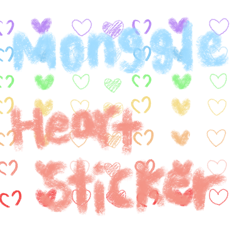 ver.1 monggle heart sticker | Webudding