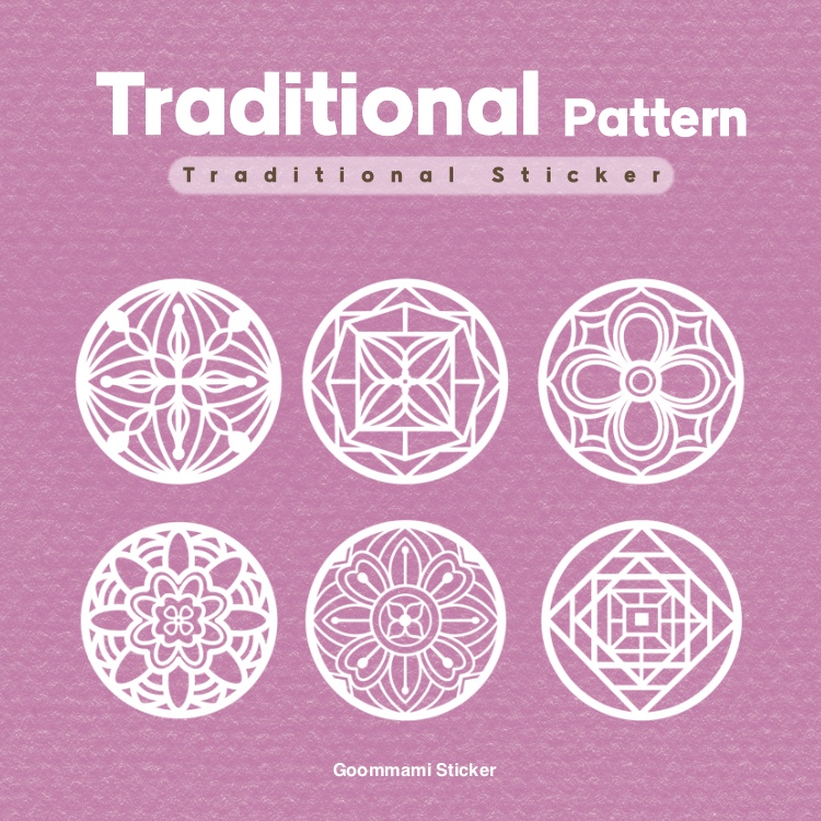 Traditional Pattern 12p (Black and White ver) | Webudding