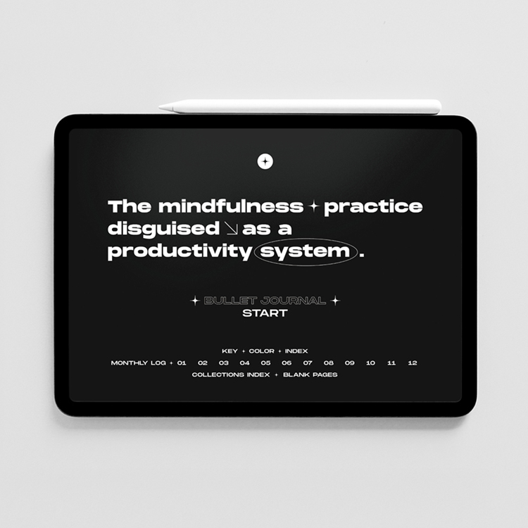 Undated Bullet Journal (dark mode) | Webudding