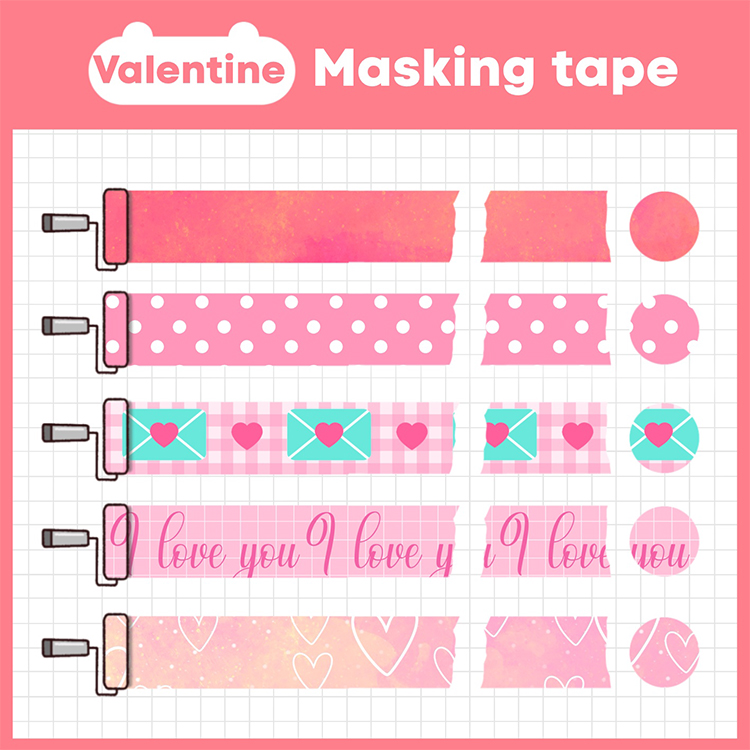 Valentine's Day Masking Tape 15p | Webudding