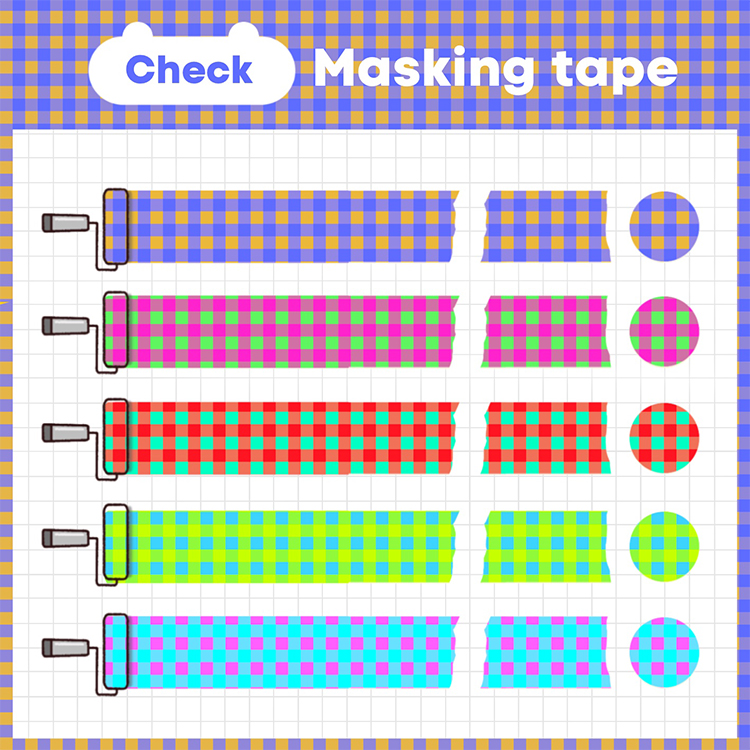 Check Style Masking Tape 15p | Webudding