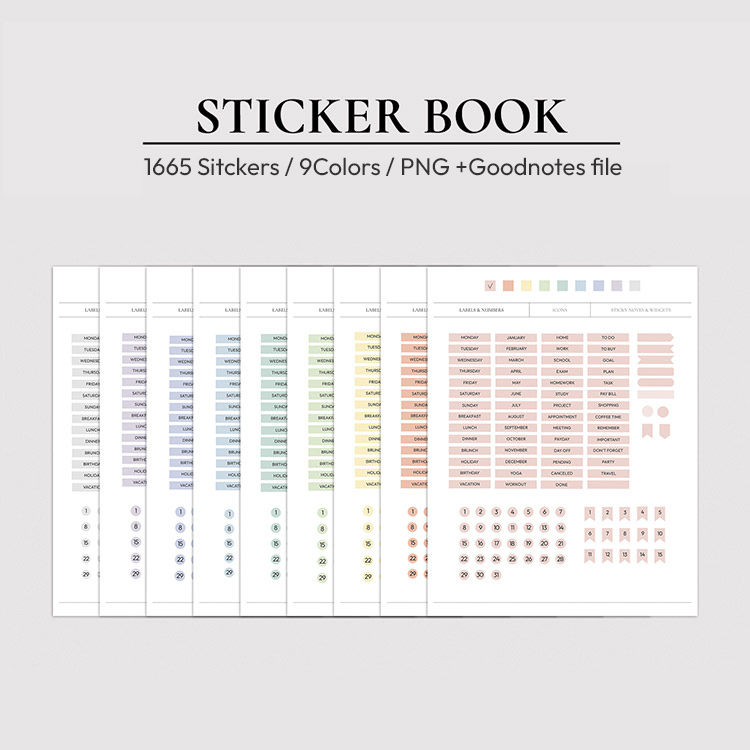 Digital Planner Stickers #8-2 | Webudding